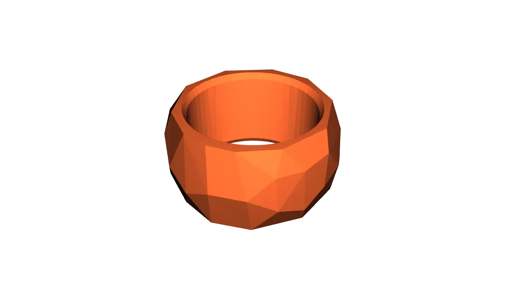 Wide Low Poly Ring by Betsy Weber | Download free STL model ...