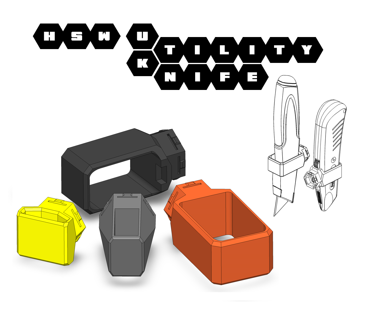 HSW Utility Knife Cutter Holder by Horacio | Download free STL model | Printables.com
