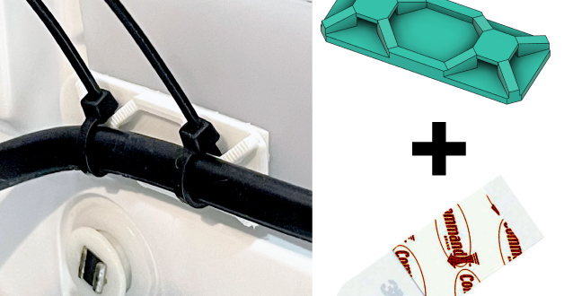 Cable Clamp with 3M Command Strips S by Kakeru | Download free STL ...
