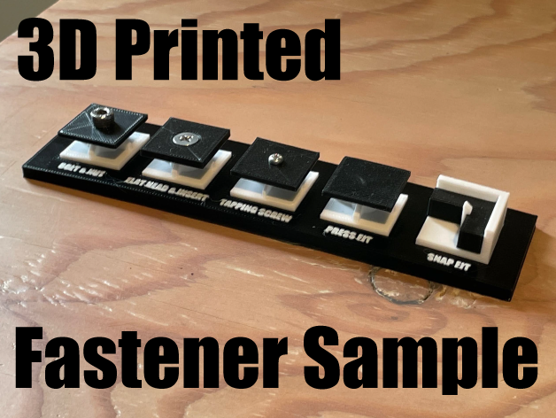 3D Printed Fastener Sample//Bolt & Nut, Self-tap, Snap Fit etc... by ...