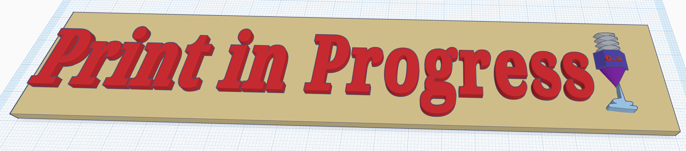 Print in Progress (With Nozzle) Sign V2 by venoe_creations | Download free STL model ...
