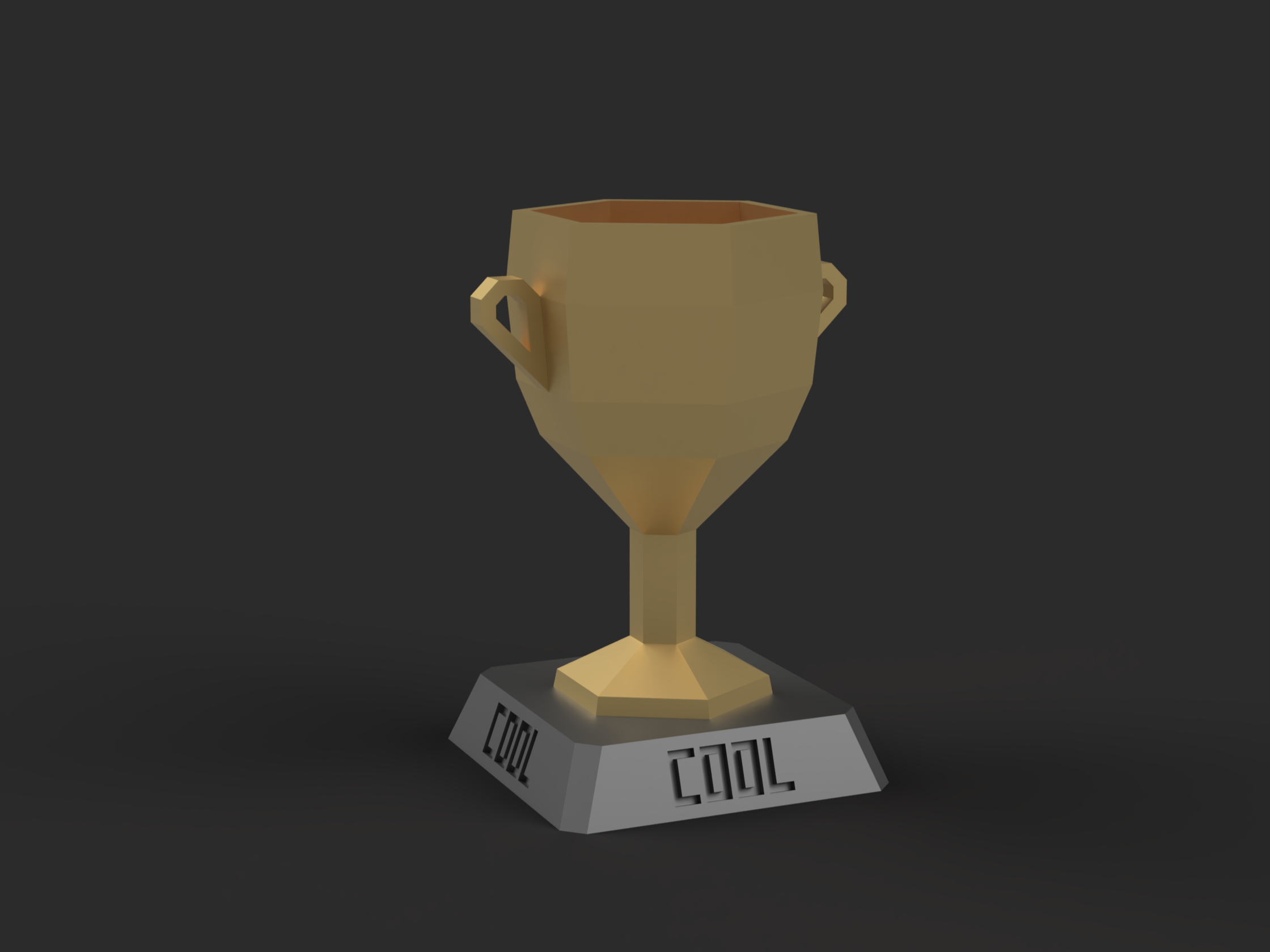 Cool LowPoly Trophy by MarekZeman91 | Download free STL model ...