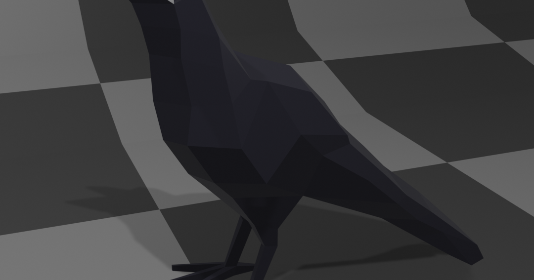 Low Poly Crow by Alcapwned | Download free STL model | Printables.com