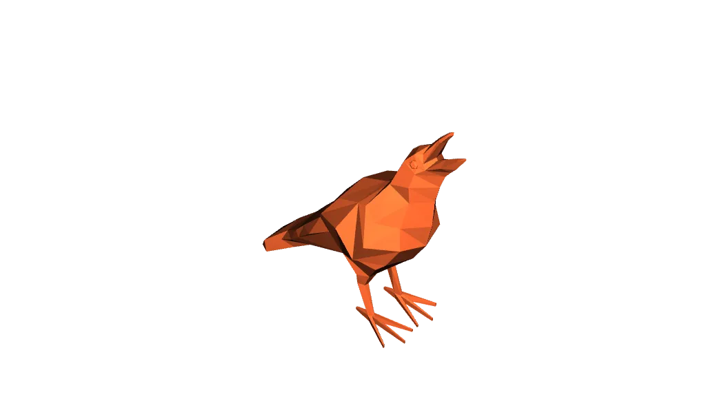 Low Poly Crow by Alcapwned | Download free STL model | Printables.com