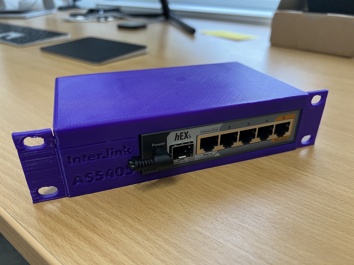 Rack Mount for Mikrotik hEX S (RB760iGS) by Wolfgang Nagele | Download ...