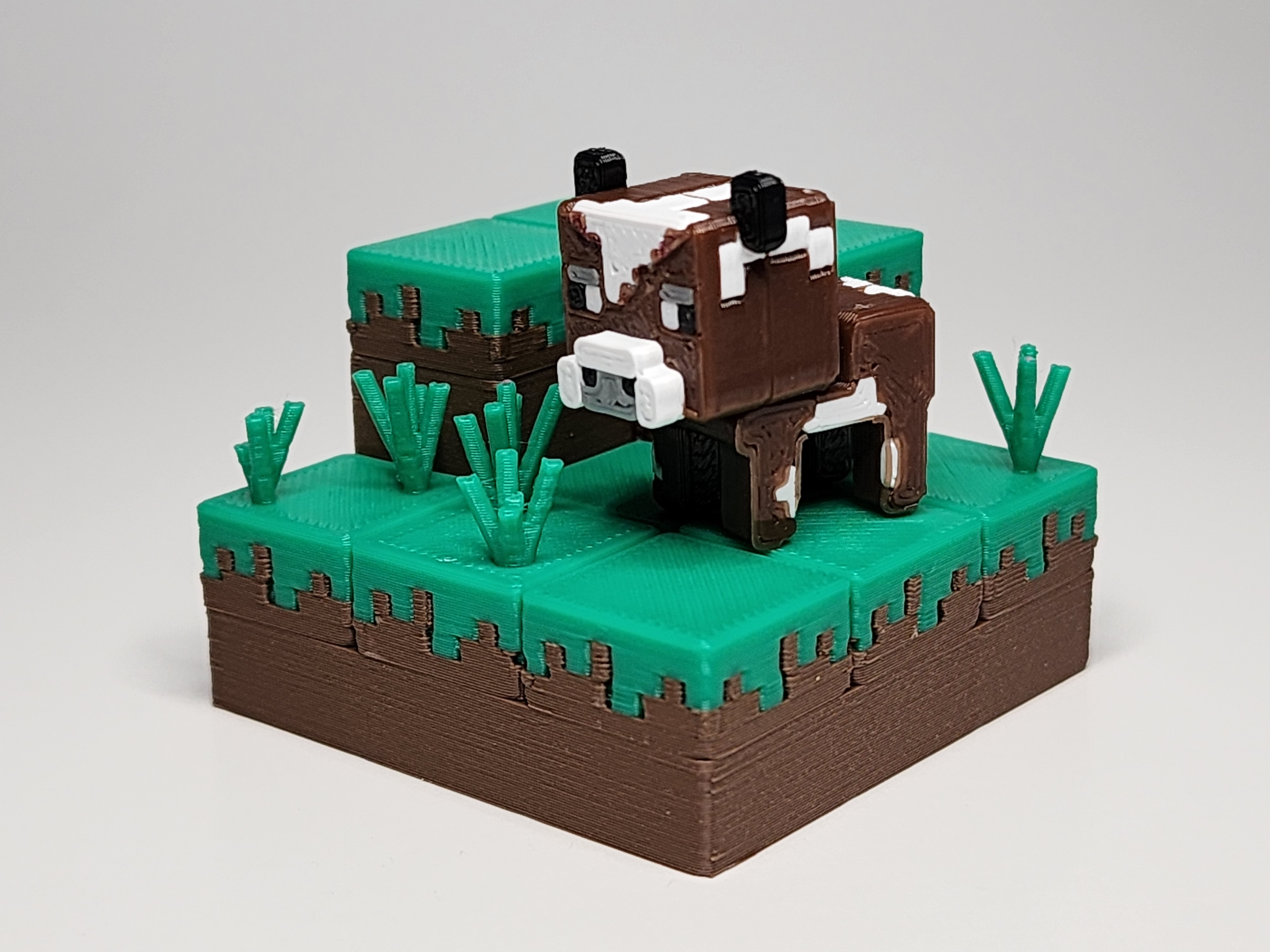 Minecraft-inspired Cow Mini Figure Kit Card/ Keychain by chiz ...