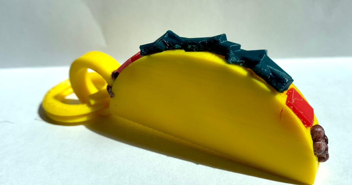 Taco Keychain by LicensedPorcupine | Download free STL model ...