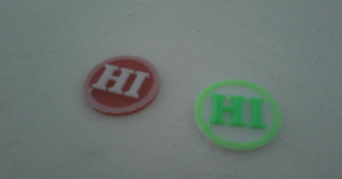 Small HI coin by thearduinoguy | Download free STL model | Printables.com