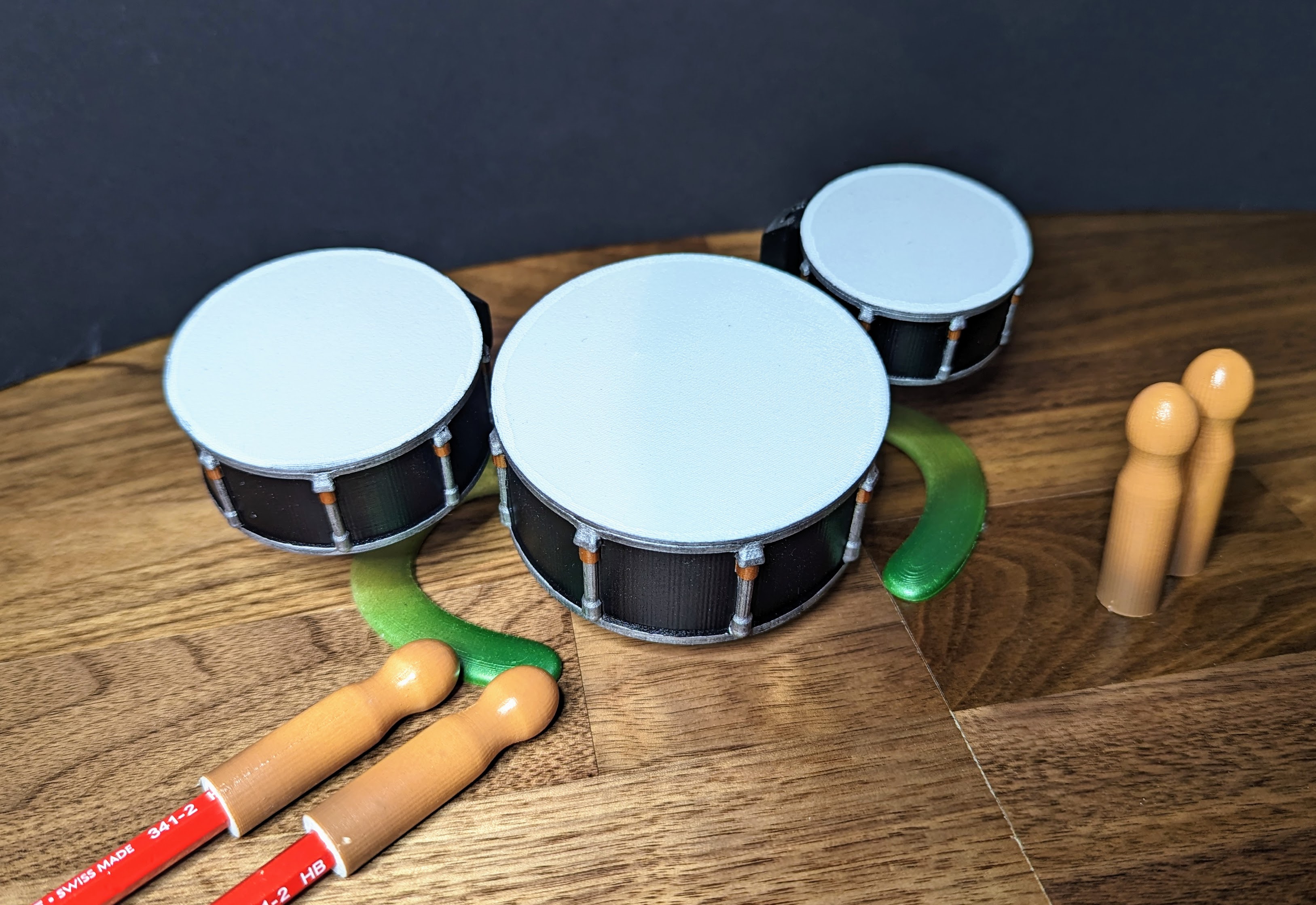 Pencil Drum Kit Desk Toy by DrKronos | Download free STL model ...