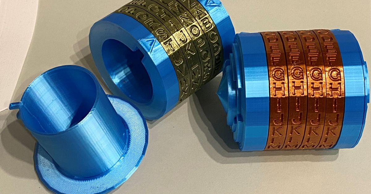 4-Letter Cryptex by Tritschi | Download free STL model | Printables.com