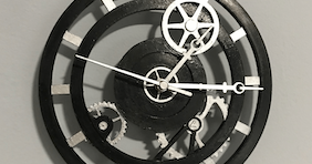 Modern Steampunk Gear Clock Housing for Quartz Movement Mechanism by ...