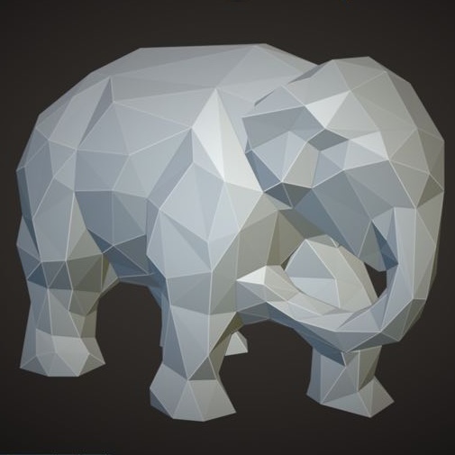 Low Poly Elephant by Michael | Download free STL model | Printables.com