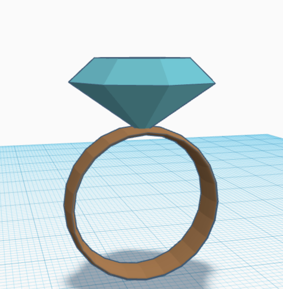Low poly Diamond ring by Kaleb08 | Download free STL model | Printables.com