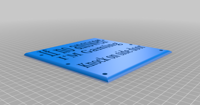 Simple wall mountable sign by Stoneman | Download free STL model ...