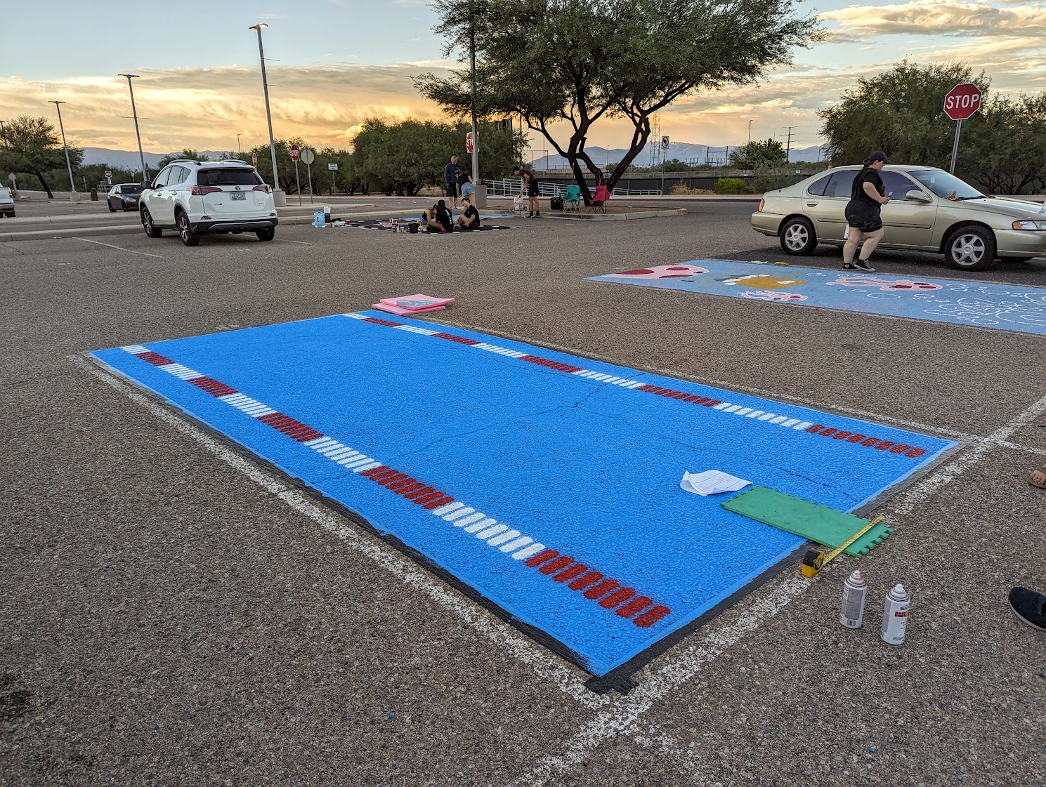 Swim Lane Line Painting Stencil by Dan | Download free STL model ...