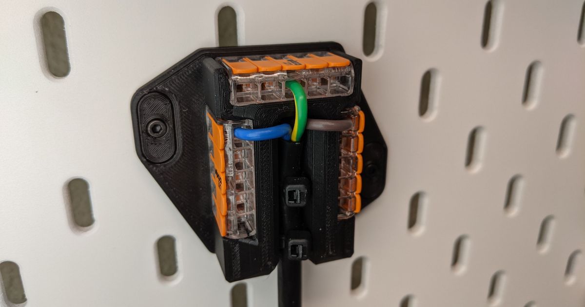 Skadis Wago 221 Power Distribution Block by 6d6178 | Download free STL ...