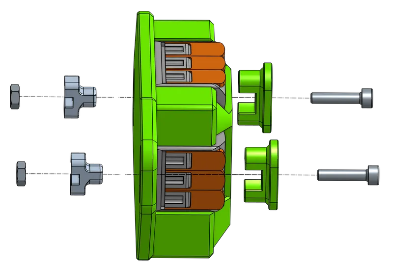 Skadis Wago 221 Power Distribution Block by 6d6178 | Download free STL ...