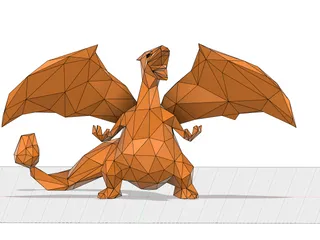Low Poly Charizard by HarryBOB | Download free STL model | Printables.com