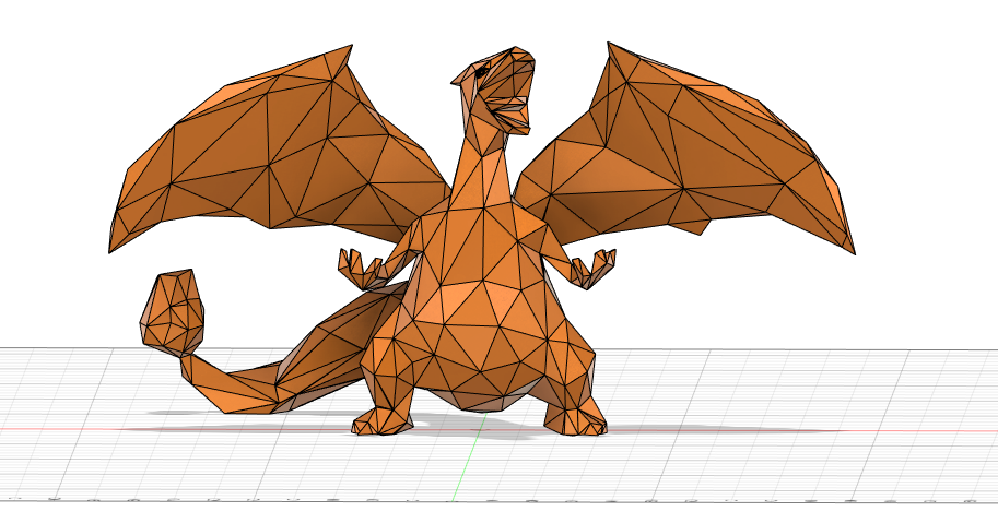 Low Poly Charizard von HarryBOB | Kostenloses STL-Modell herunterladen ...