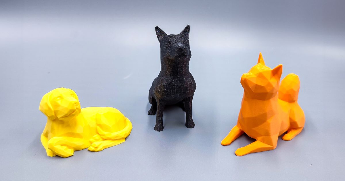 Low Poly Puppy Dog Set - No Support by Bamingo Design | Download free ...