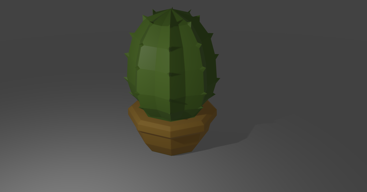 Low Poly Round Cactus Succulent. by CWIP | Download free STL model ...