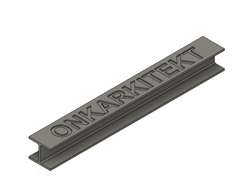 Onkarkitekt I-Beam H-beam Logo Parametric Fusion 360 Model ...
