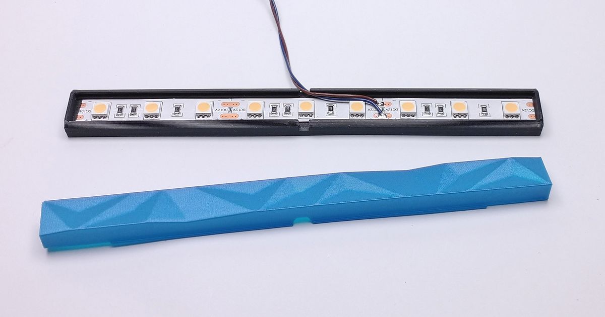 Stackable Low Poly LED Strip Light Housing by LoboCNC | Download free ...