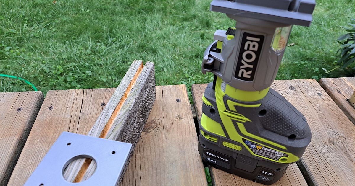 Ryobi One+ Router base plate - 4x2 groove by kicou | Download free STL ...