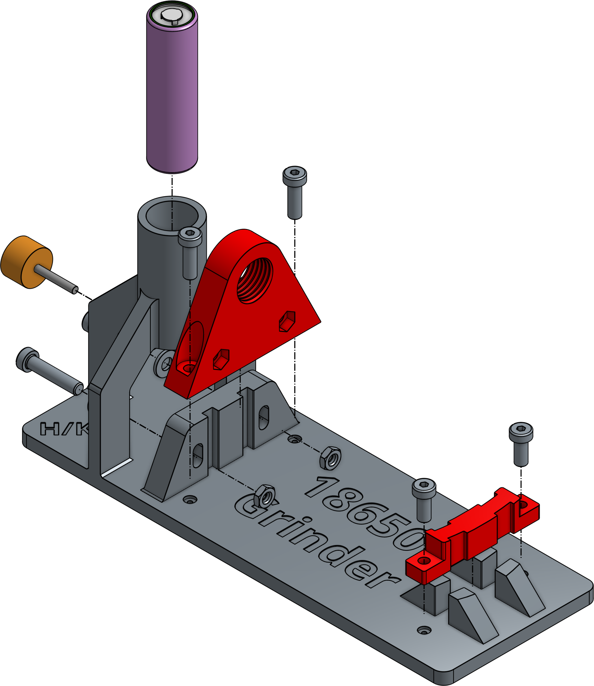 18650 Grinder Jig (Dremel) by GrumpyNinja64 | Download free STL model ...