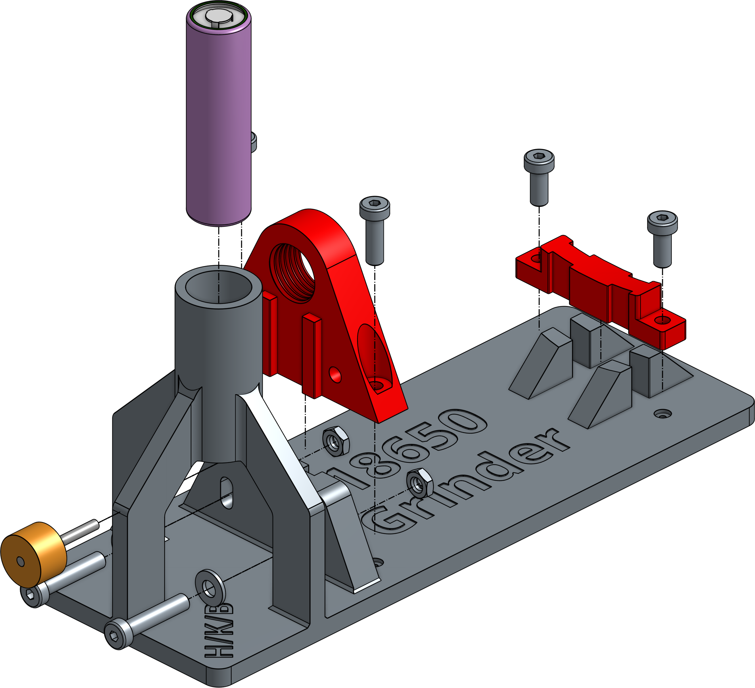 18650 Grinder Jig (Dremel) by GrumpyNinja64 | Download free STL model ...