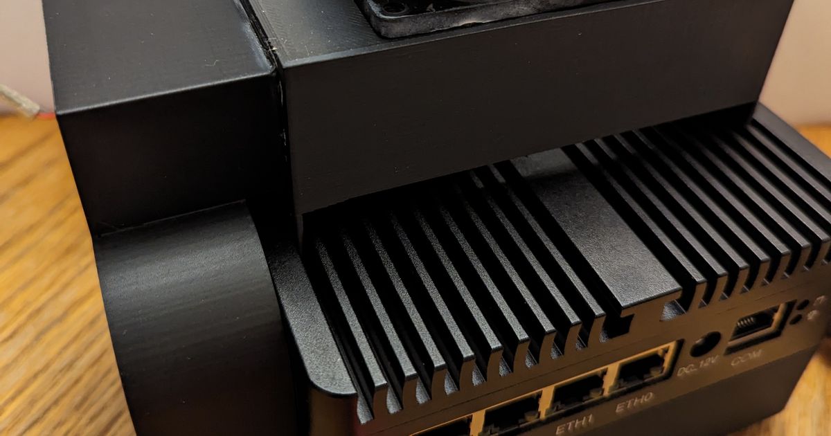 Mini PC/Router (Topton/Wooyi) fan holder by Hank | Download free STL ...