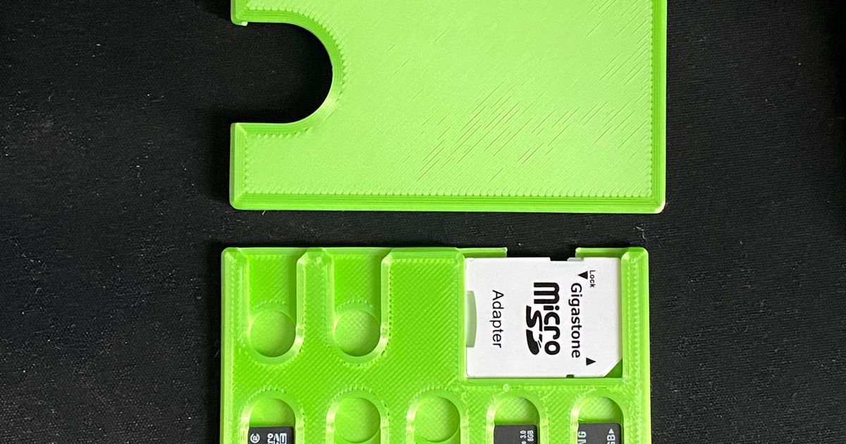 SD/MicroSD card case better MicroSD fit by frijoles | Download free STL ...