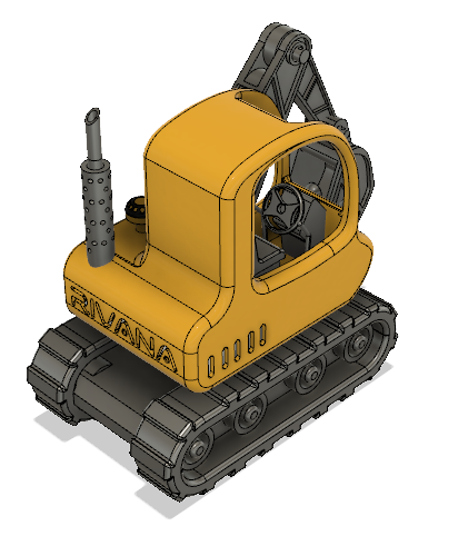 Yellow Excavator with Movements by Black Jack | Download free STL model ...