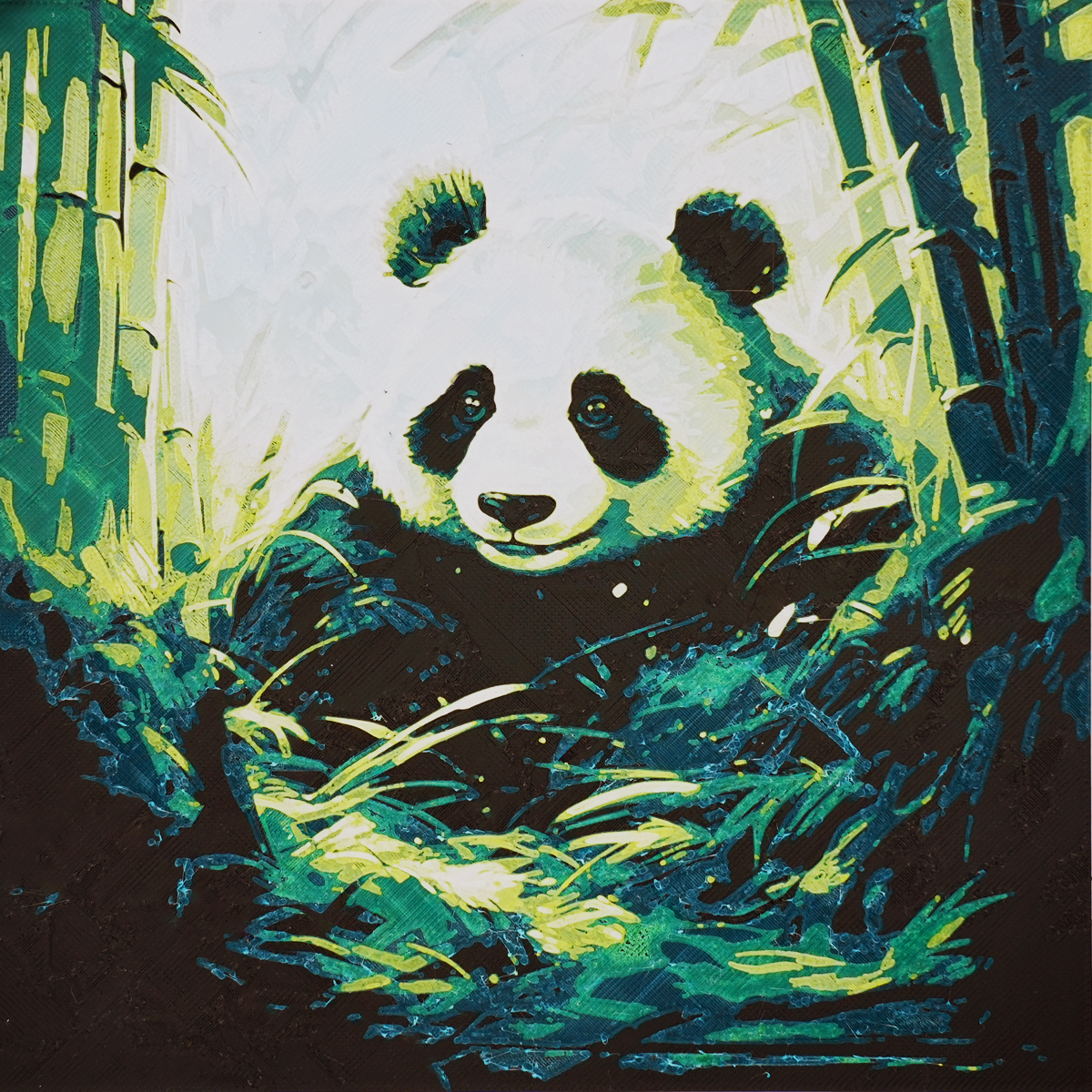 Panda Oil Painting（Hueforge Painting） by SUNLU | Download free STL ...