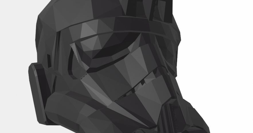 Low Poly stormtrooper tie pilot helmet von mbrs | Kostenloses STL ...