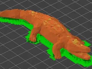 Low poly crocodile by Edgar.A | Download free STL model | Printables.com