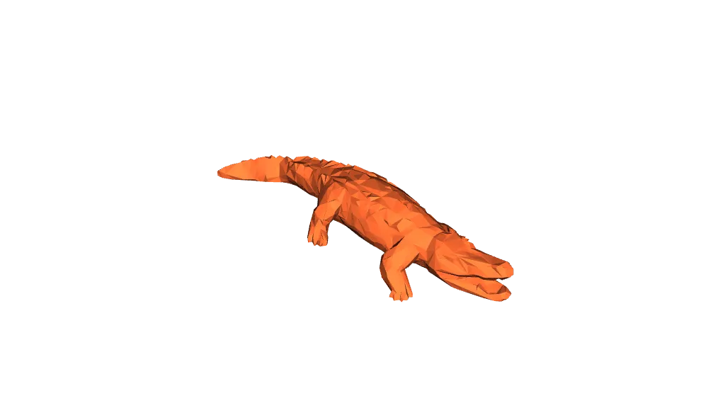 Low poly crocodile by Edgar.A | Download free STL model | Printables.com