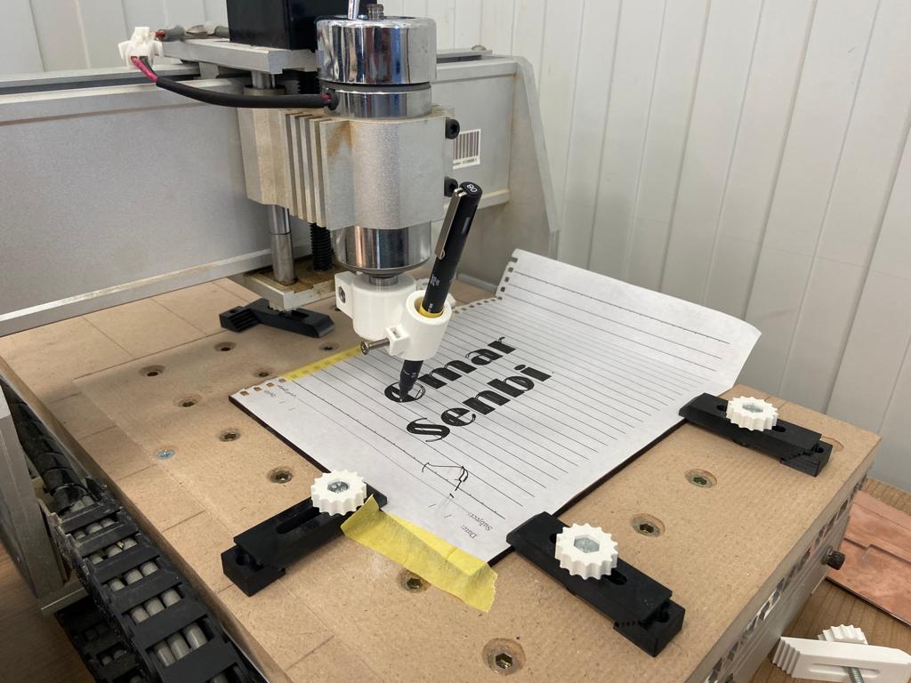 CNC Milling pen attachment by Omar Senbisy | Download free STL model | Printables.com