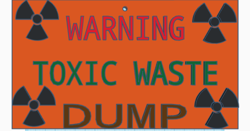 Warning Toxic waste Dump sign by Isaac Harms | Download free STL model ...