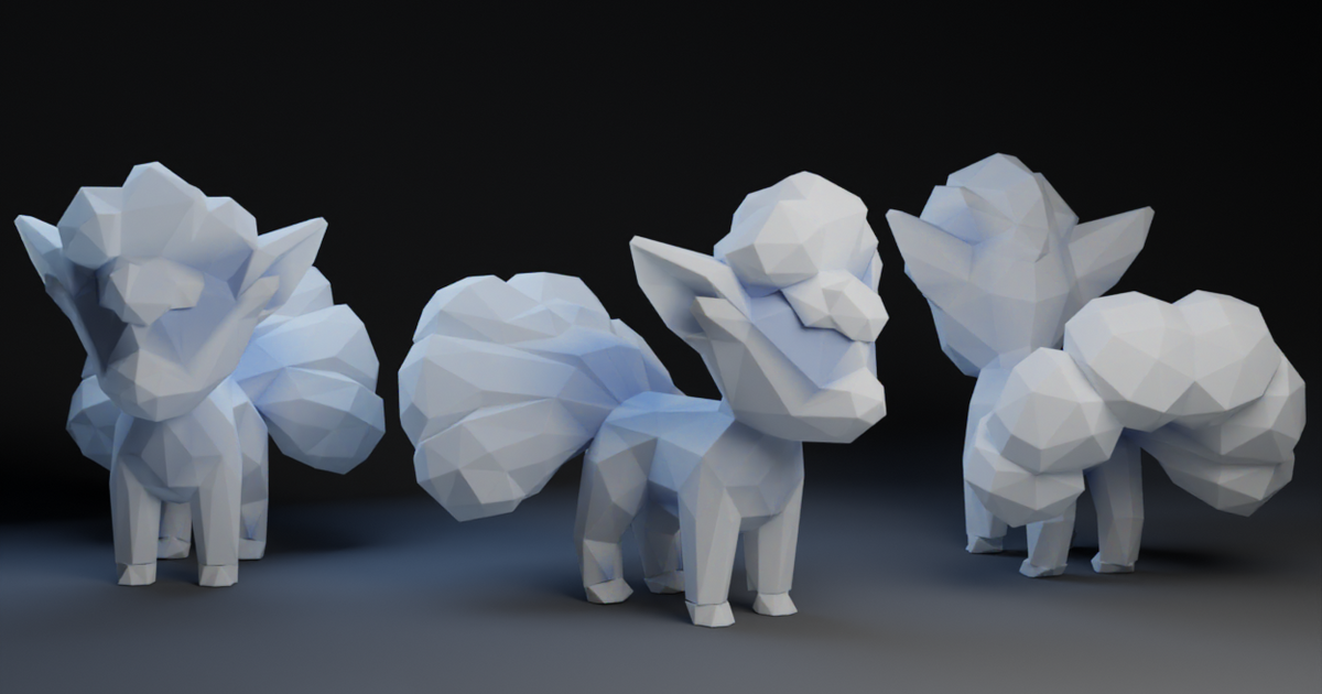 Low Poly Vulpix by Peter Farell | Download free STL model | Printables.com