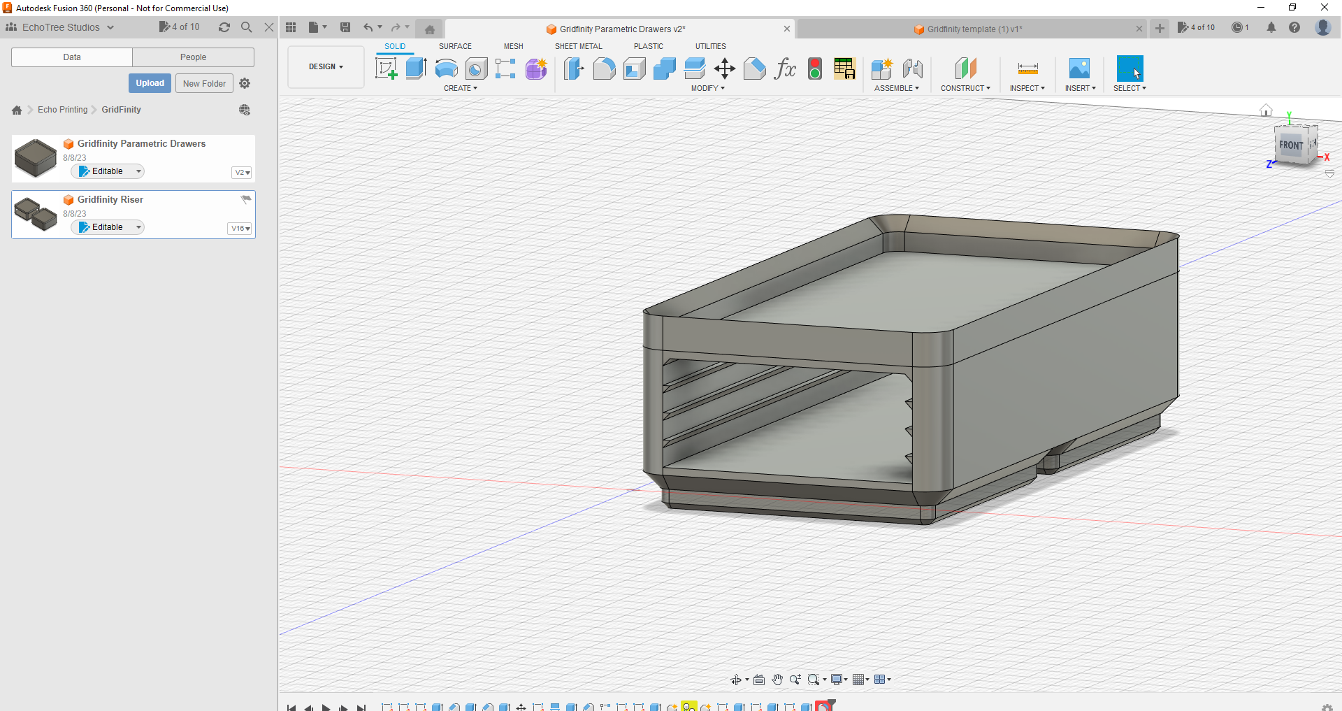 Gridfinity Parametric Drawers par EchoTree | Téléchargez gratuitement un modèle STL | Printables.com