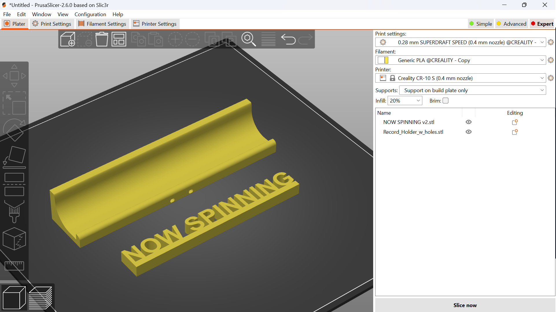 Screwless vinyl record wall holder with customizable letters by Bobby ...