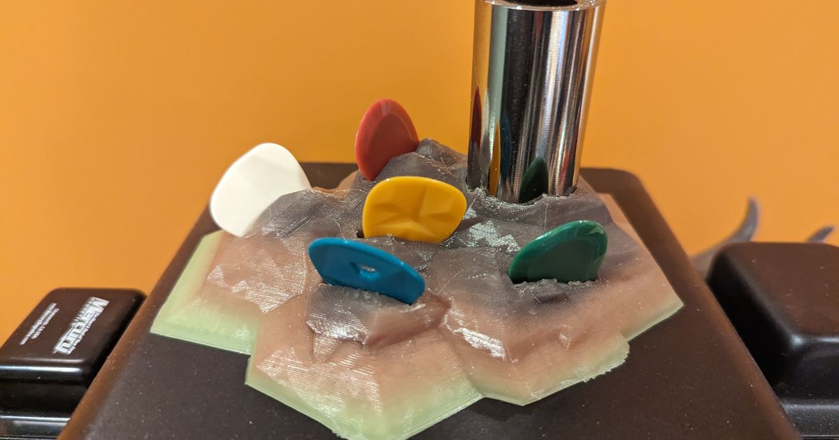 Guitar Pick/Slide Holder by Trilby | Download free STL model ...