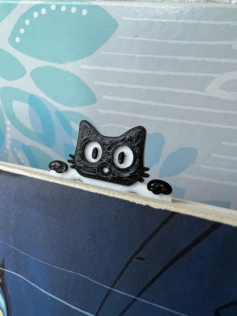 Peeking Cat Bookmark by skarim | Download free STL model | Printables.com