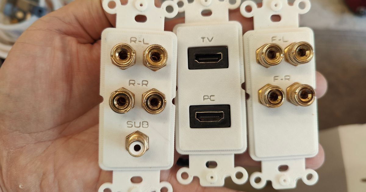Decora wall plate AV inserts by isopropoflexx | Download free STL model ...