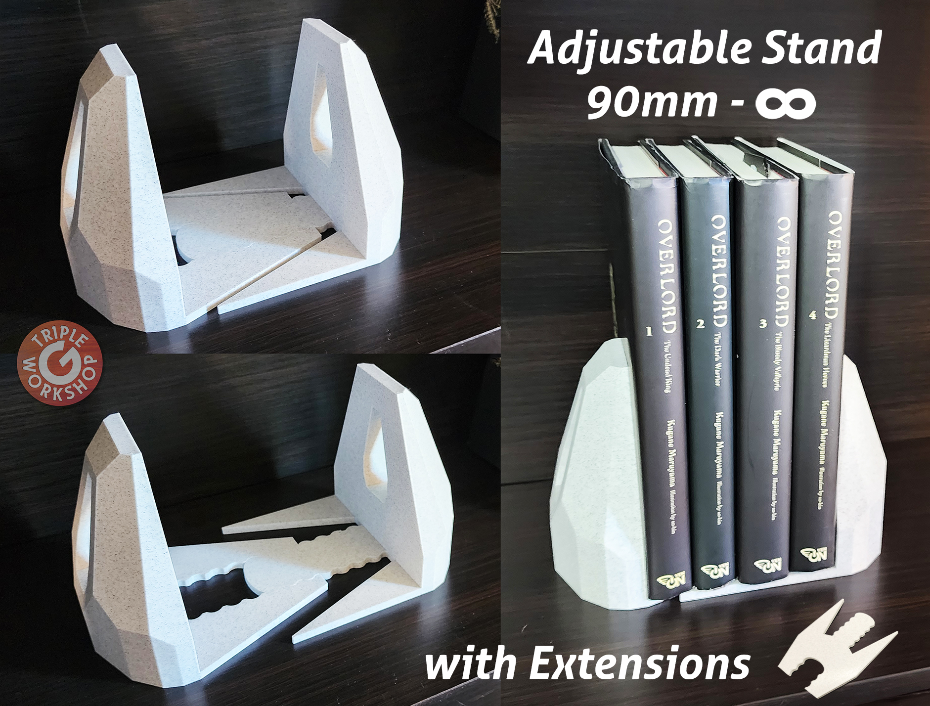 Adjustable Stand w/Extensions by Triple G Workshop | Download free STL ...