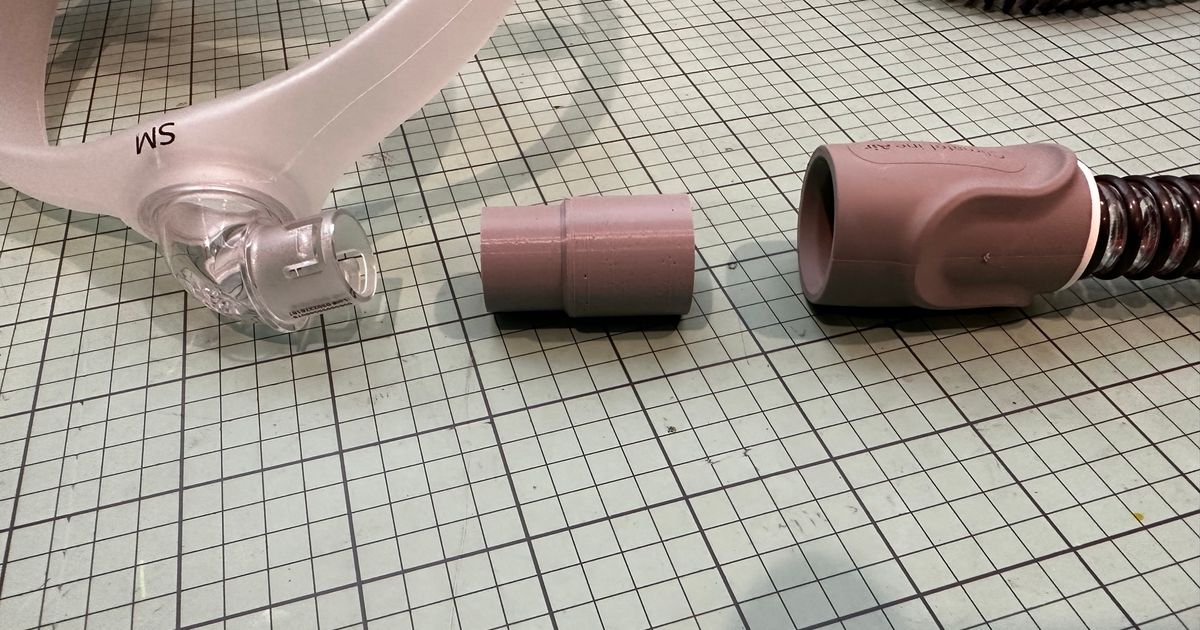 Resmed Airsense 10 CPAP headgear-to-hose adapter by Rom3oDelta7 ...