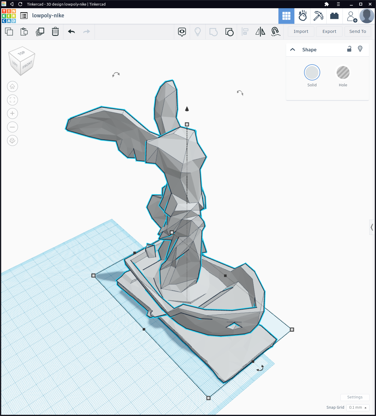 Low-poly Nike by Jérémy Reeder | Download free STL model | Printables.com