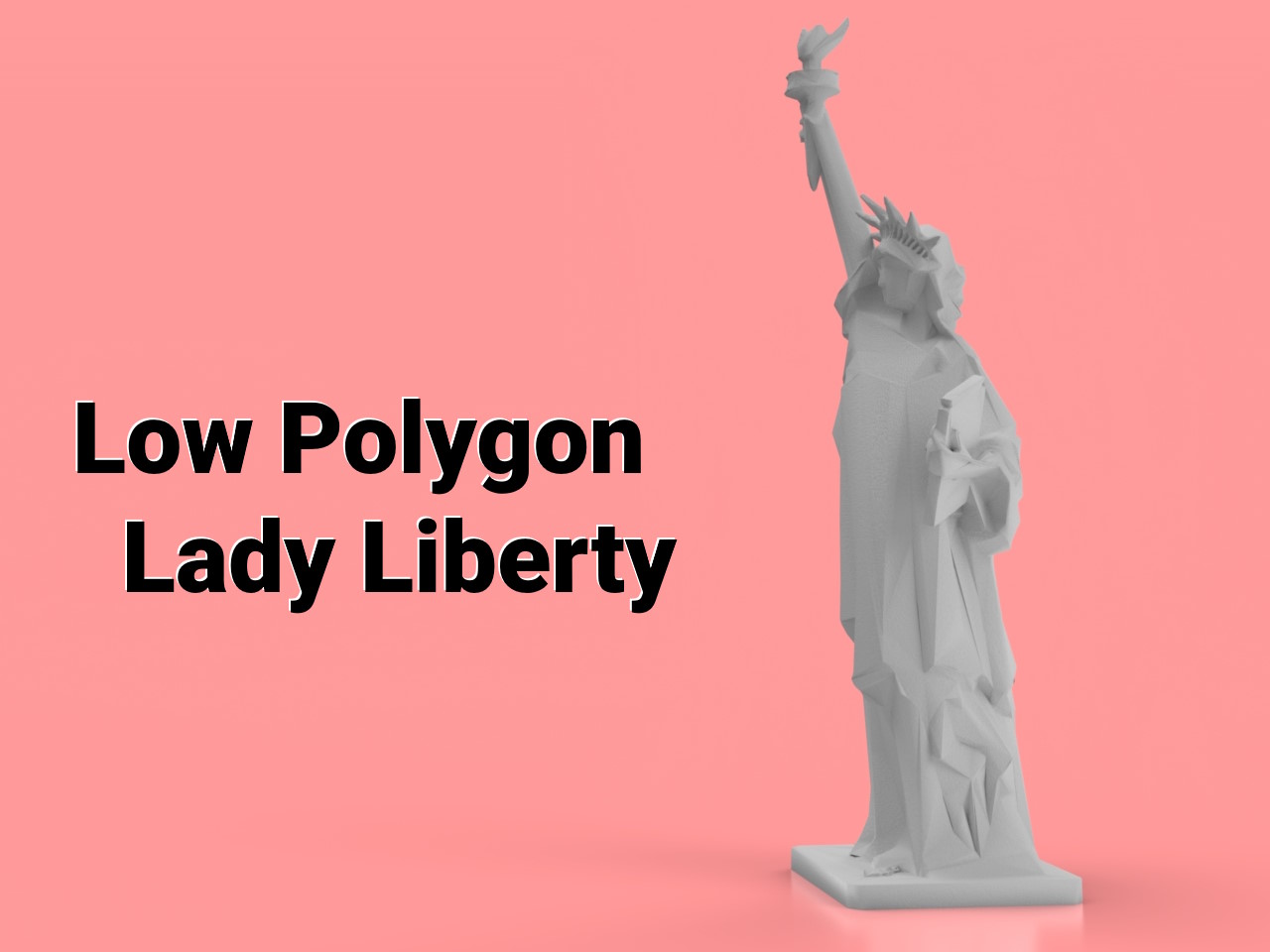 Low Poly Lady Liberty by SusManufactory | Download free STL model ...