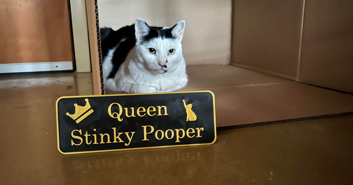 Queen Stinky Pooper Sign by Bonkadelic | Download free STL model ...